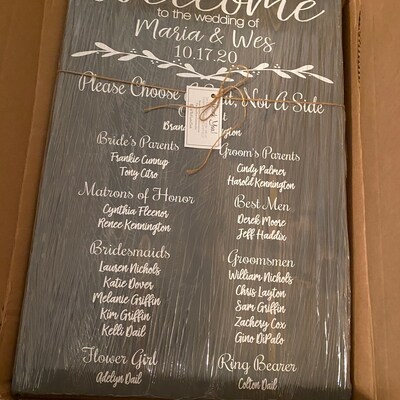 Wedding Program Sign Bridal Party Sign Alternative Wedding Program ...