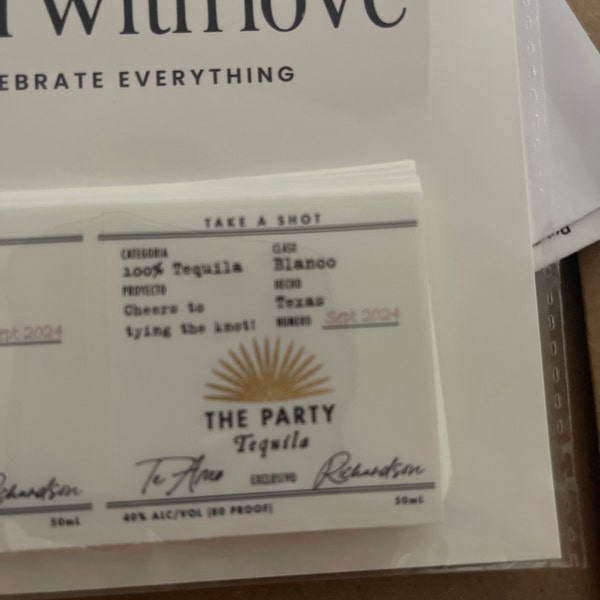 Bachelorette Casamigos Labels 50 Ml | Wife of the Party | Tequila Label ...