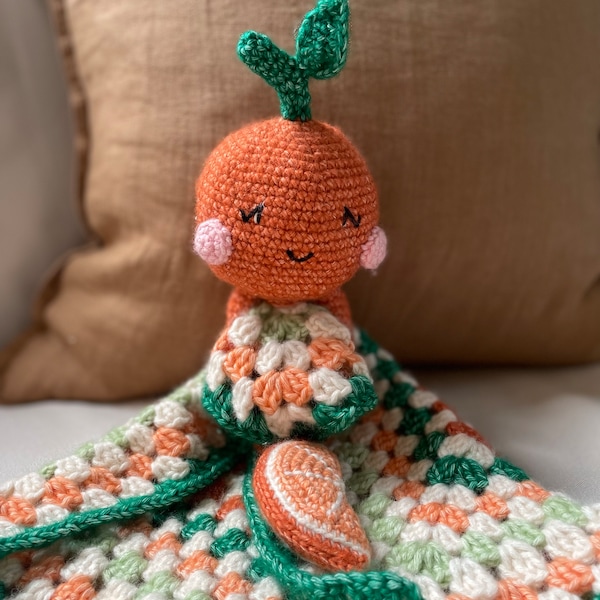 Clementine the Orange Lovey Crochet Amigurumi Blanket Pattern - Etsy