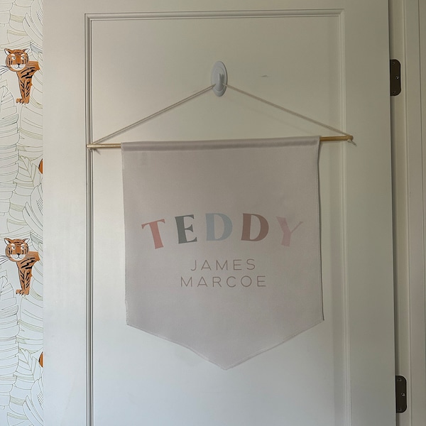 Custom Colorful Name Banner | Custom Pennant | Personalized Name Wall ...