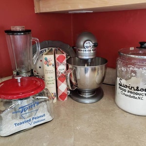 Sunbeam Bread Counter Jar & Lid Country Store Display Cookie Jar Candy ...