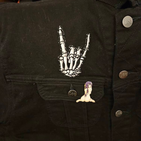 Girl Power Patch, Middle Finger Patch, Pink, Iron on Patch, Embroidered Patch, Applique, Patch ...