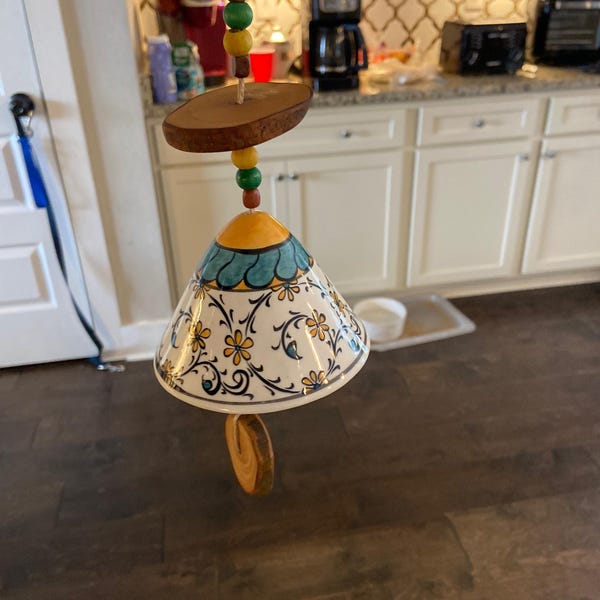 Ceramic Wind Chime Bells | Wall Hanging Bells | Garden Wind Bell ...