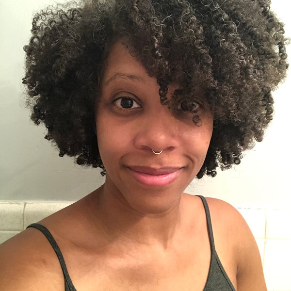 Solid Gold Septum Ring, Dainty Nose Cuff, Gold Septum Piercing, 18g ...