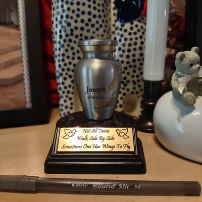 3D Ultra Faceted Rectangle Crystal Companion Wood Urn for Two COMPANION ...