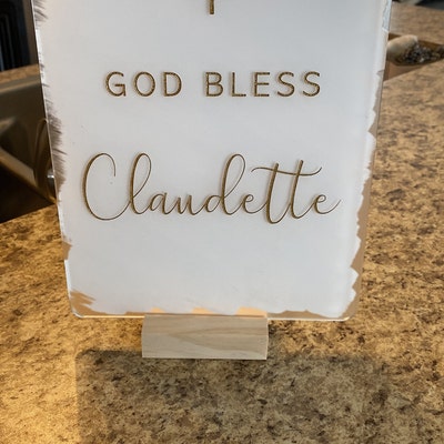 God Bless Acrylic Sign - Etsy