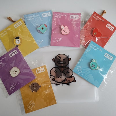 BTS Button/pins Set of 7 each of the Members/or Get an - Etsy