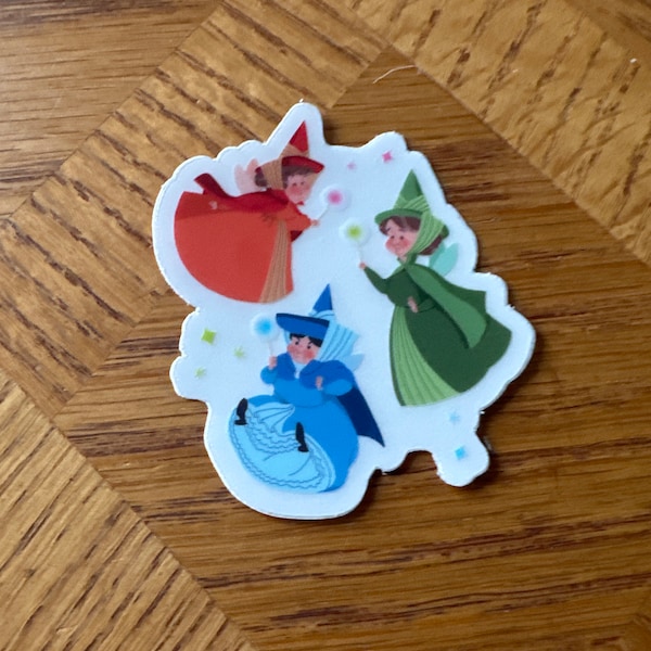 Good Fairies Flora Fauna Merryweather Transparent Laptop Stickers ...
