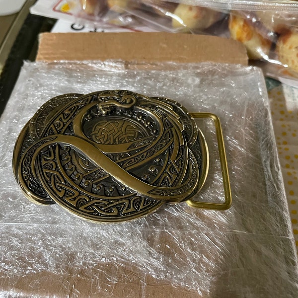 Belt Buckle Jormungand, World Serpent, Scandinavian, Celtic, Norse ...