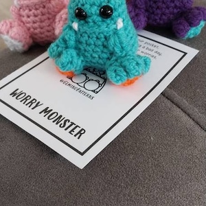 Pocket Worry Monster Crochet Pattern PDF - Etsy