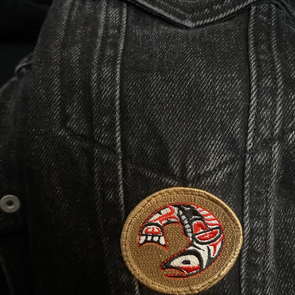 Northwest Salmon Patch (225) 2 Inch Diameter Embroidered Patch - Etsy