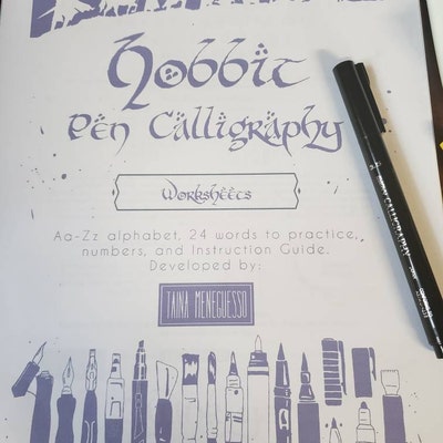 Hobbit Calligraphy Printable Worksheets, a Complete Guide Aa-zz ...