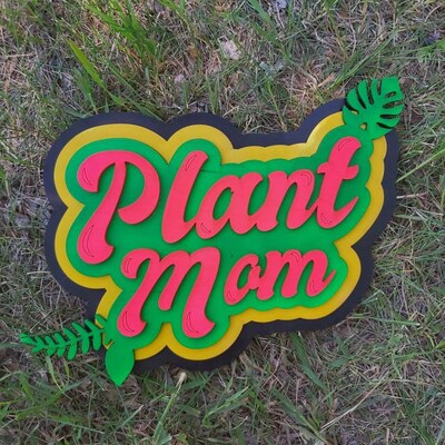 Plant Mom Sign Svg, Eps, Ai Files Glowforge SVG Files Plant Mom Svg ...