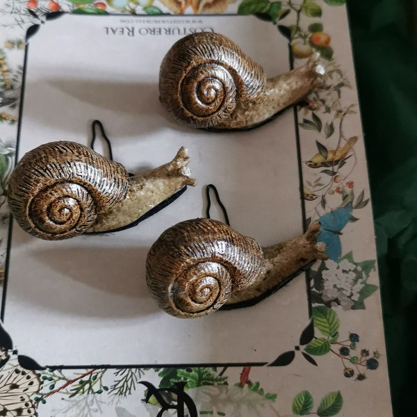 Snail Hair Pins Forest Whimsical Wedding Accessory Goblincore Head ...