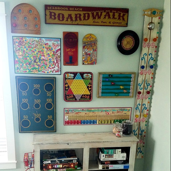 A Prize Everytime Wood Sign, Custom Name Boardwalk Games Step Right up ...