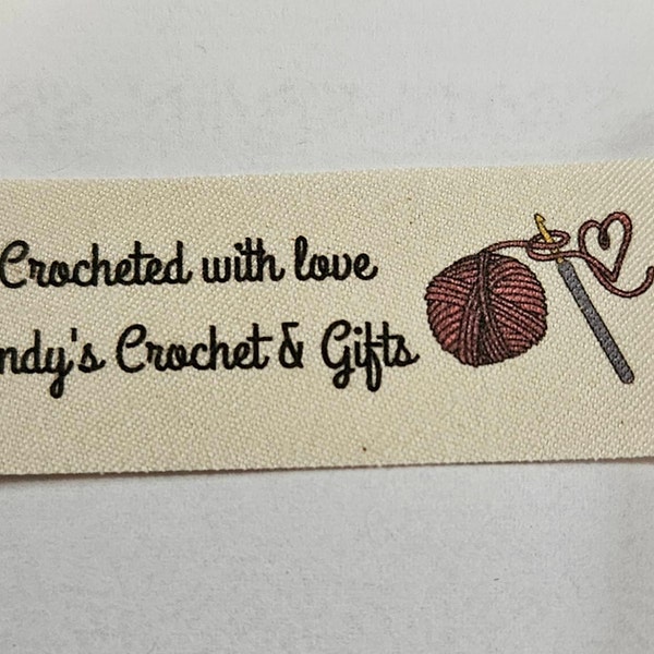 Handmade Labels for Crocheted Items - Small Organic Cotton Tags ...