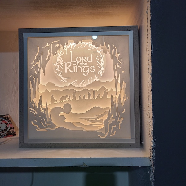 Lightbox Wood and Papercut "lion King Inspired" , Home Decor Lamp ...