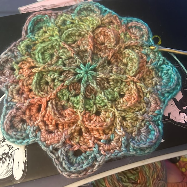 Flower Puddles Mandala Blanket Crochet Pattern - Etsy