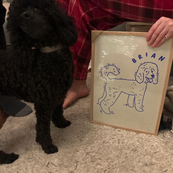 Custom Dog Portrait Custom Badly Drawn Pet Art Personalized Badly Drawn ...