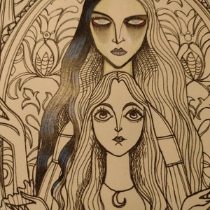 Coloring Page PDF charlotte Bronte Coloring Portrait | Etsy