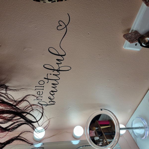 Hello Beautiful Decal - Hello Beautiful Mirror Decal - Hello Beautiful ...