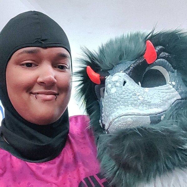 Red Clown Dino Cow Mini Partial Fursuit - Etsy