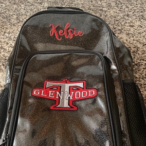 Personalized Embroidered GLITTER Backpack Cheer Bag Sports - Etsy