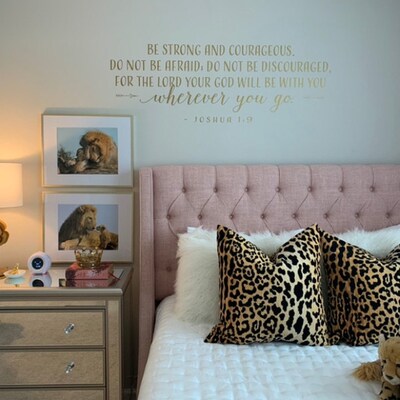 Be Strong and Courageous. Do Not Be Afraid... Vinyl Wall Decal, Kids ...