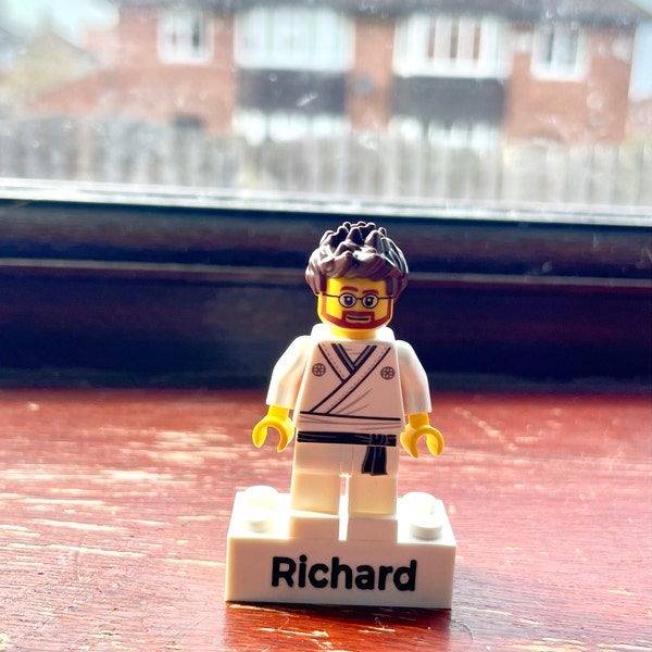 Personalised Engraved LEGO® Brick & Minifigure Karate Judo Martial Arts ...