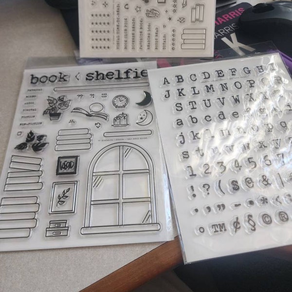 My Reading Journal 4x6 Stamp Set // Photopolymer Stamps | Reading ...