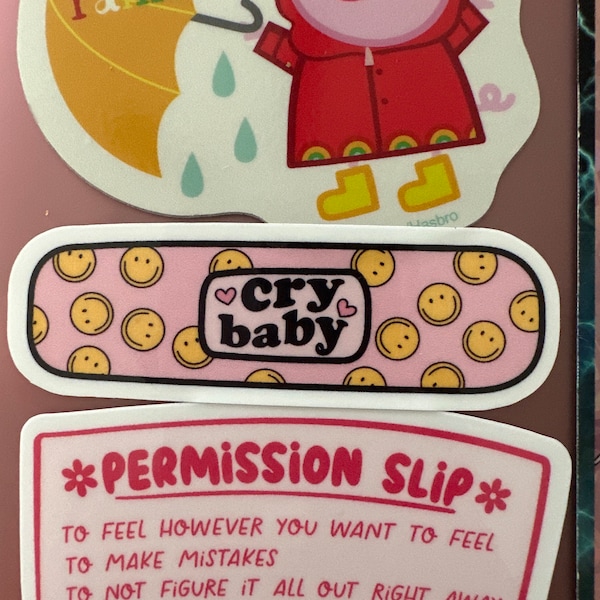 Cry Baby Bandage Waterproof Sticker, Cute Stickers, Trendy Popular ...