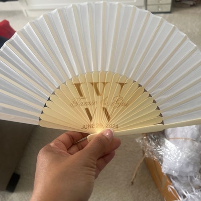 Personalized Paper Fans Wedding Party Favors Gifts Guests Custom ...