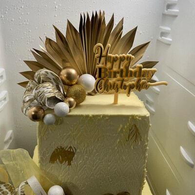 Personalised Double Layer Topper Swirly Style, Wedding Cake Topper ...