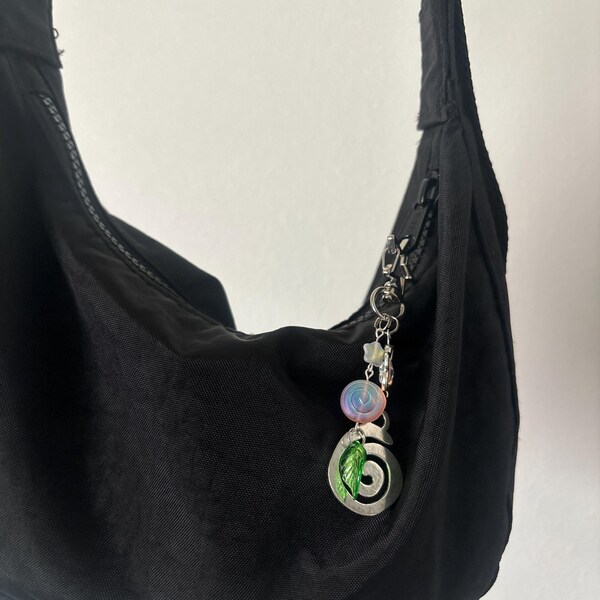 Pink Leafy Spiral Keychain / Bag Charm Cute and Simple Y2k Keychain ...