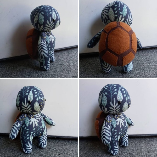 Turtle Plush Pattern, Stuffed Animal Sewing Pattern, Turtle Doll - Sew ...