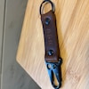 Leather Clip Keychain, Handmade Leather Keychain, EDC Keychain, Premium ...