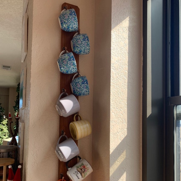 Vertical Mug Rack|space Saver Vertical Mug Holder Rack Apartment Coffee ...