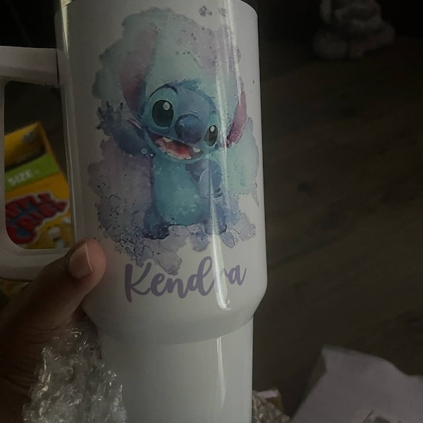 Stitch Tumblers, Custom 40oz Insulated Cup With Straw, Personalized ...