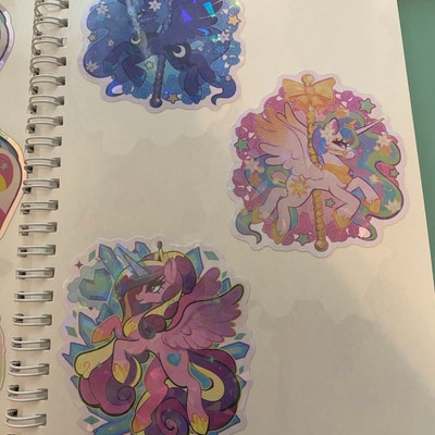 3 X 3 Carousel MLP Celestia and Luna Holographic Vinyl Stickers - Etsy
