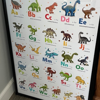 Dinosaur ABC Poster: Engaging Alphabet Educational Poster for Classroom ...