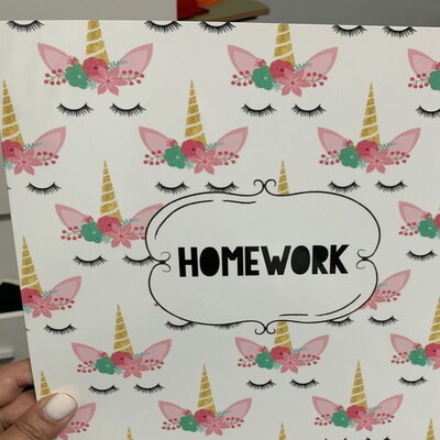 School Pocket Folder, Back to School, Personalized, School Supplies ...