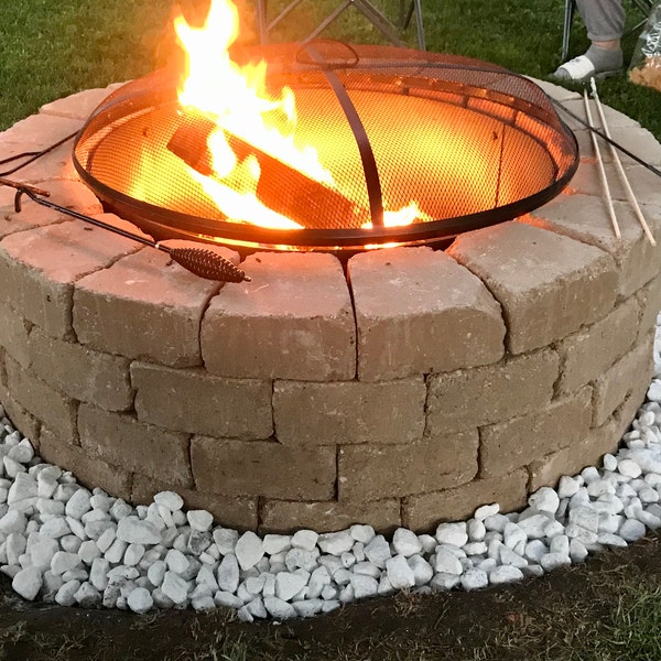 Solid Multipiece 12" Tall Fire Pit Ring, Fire Pit Liner, Metal Campfire ...