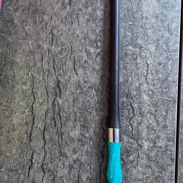 Hand Forged Metal Wand With Stitched Leather Handle - Etsy