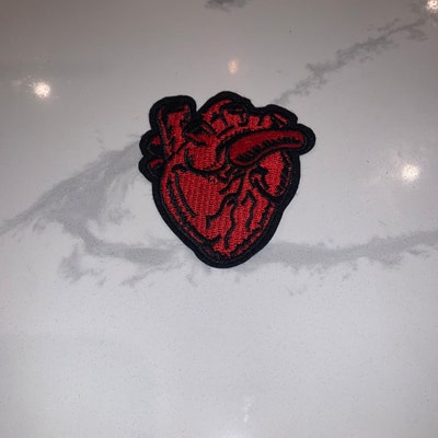 Anatomy Heart Iron on Patch, 3.5 Inch Heart,patch Heart,embroidery ...