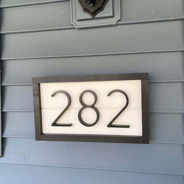 Black and White Shiplap House Numbers | Address Sign | Black House ...