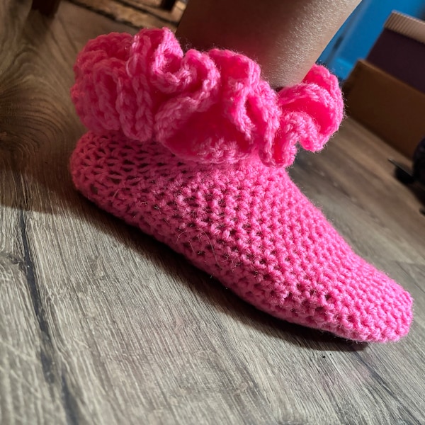 Ruffle Sock (crochet Pattern Only) - Etsy