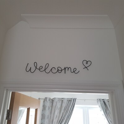 Wire 'welcome' Sign, Handmade Wire Words, Names, Phrases, Quotes ...