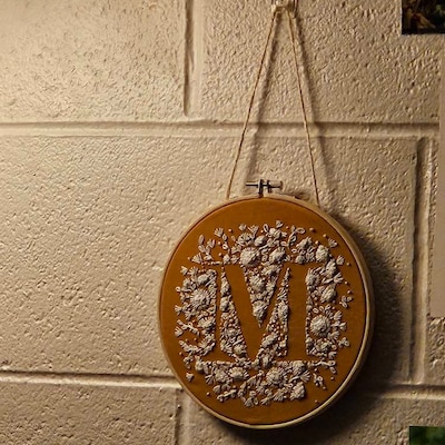 Floral Letter m Hand Embroidery Pattern / Digital PDF Download ...