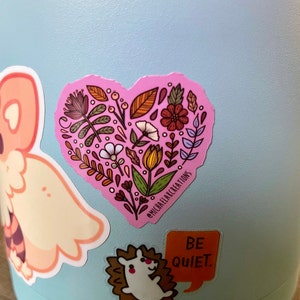 Pink Flower Heart Sticker Heart Sticker stickers Stickers for ...