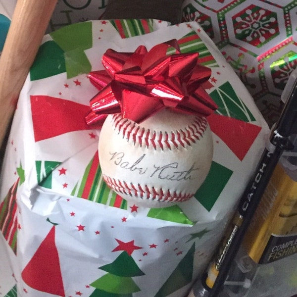 The Sandlot Babe Ruth Autographed 1930's Baseball. Licensed Replica ...